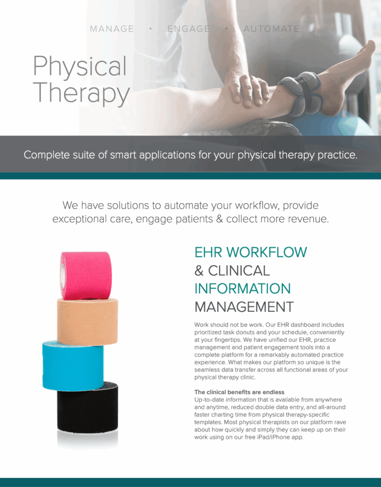 Physical Therapy Product Sheet | AdvancedMD