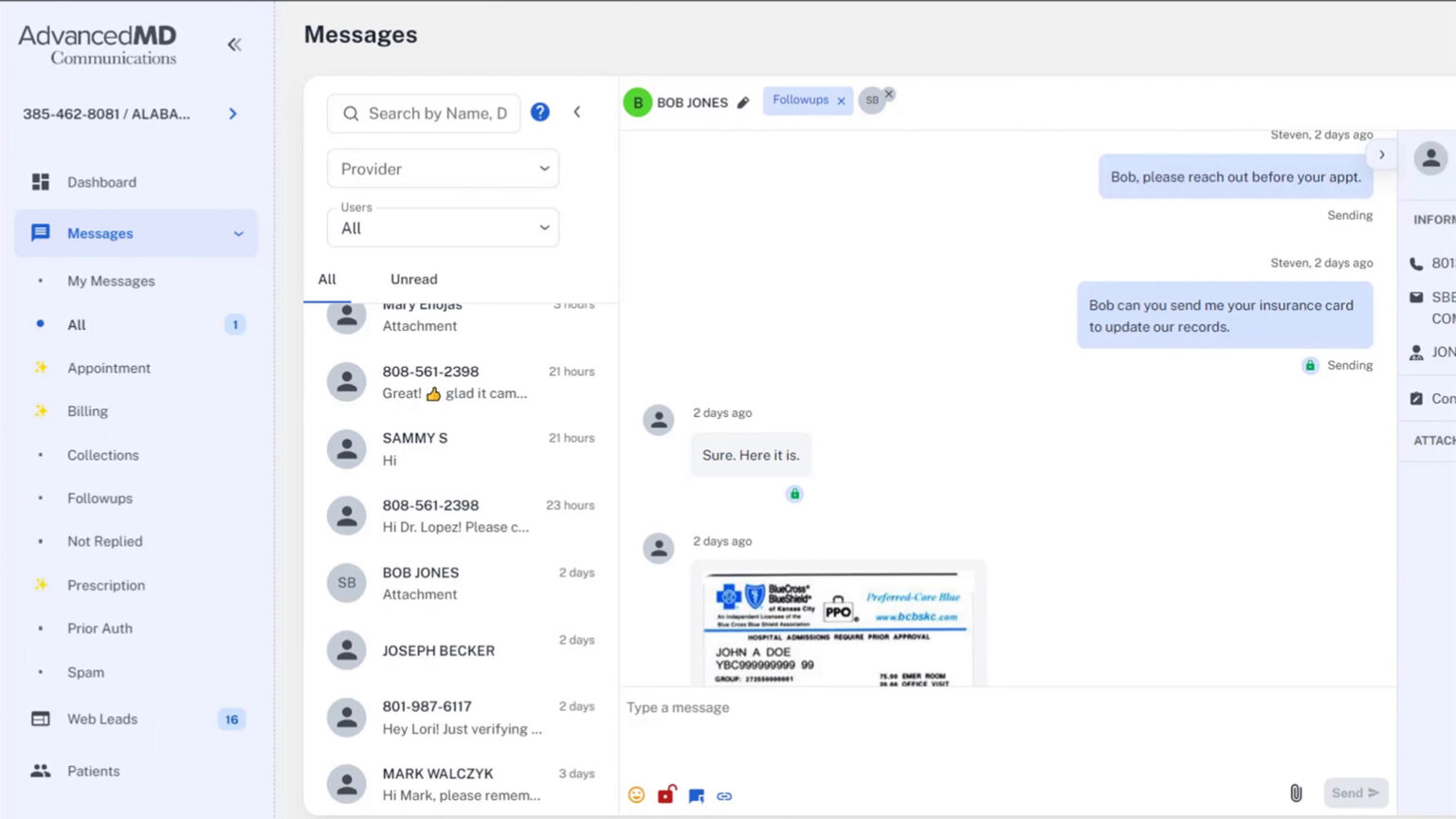 Communications Demo | AdvancedMD