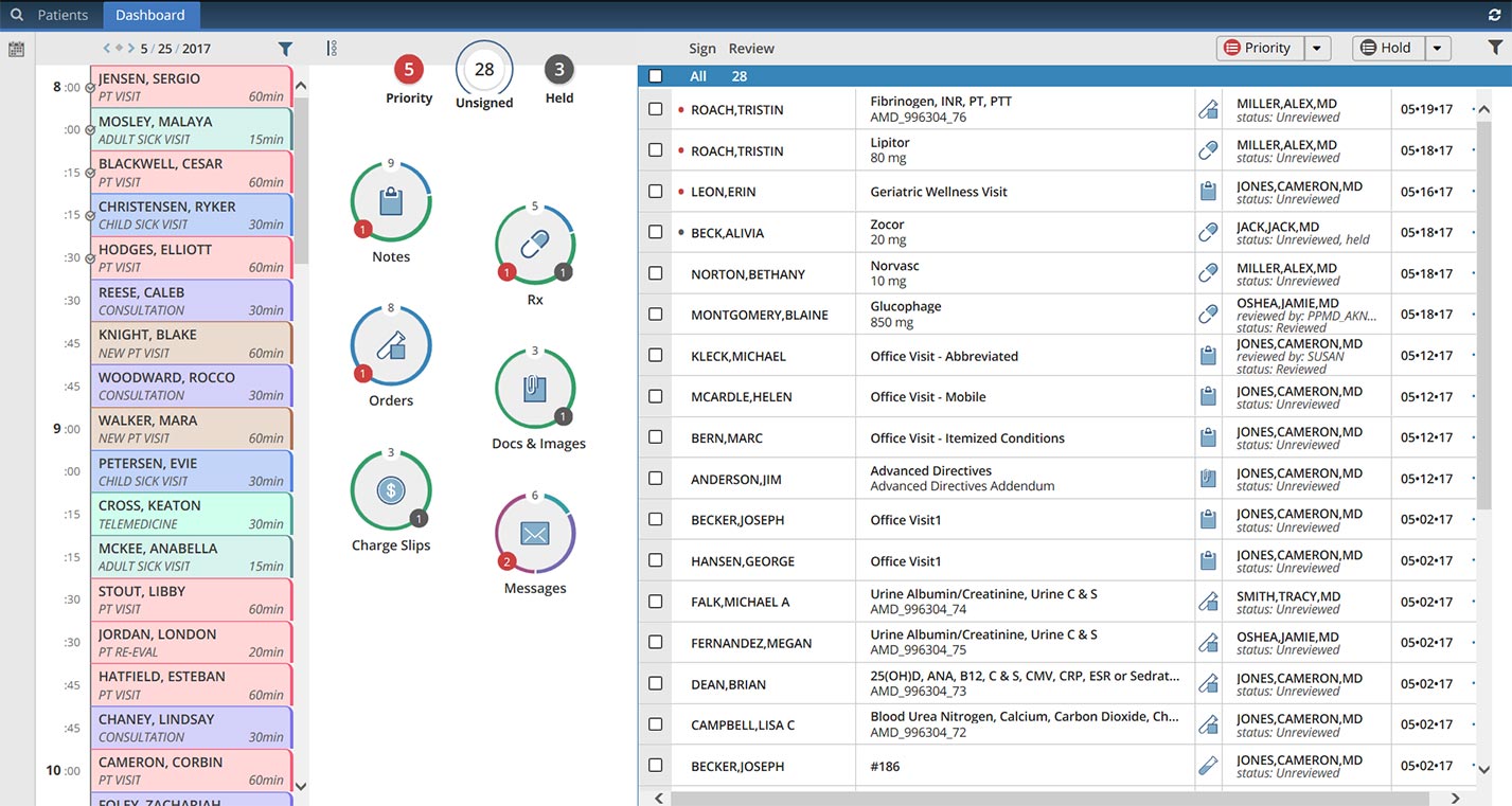 EHR System Dashboard | AdvancedMD