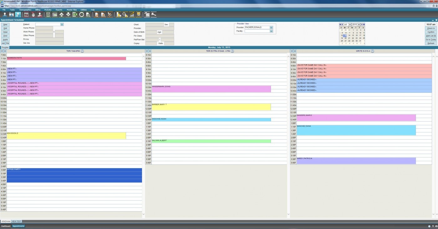 AdvancedMD Scheduling Enhancements | AdvancedMD